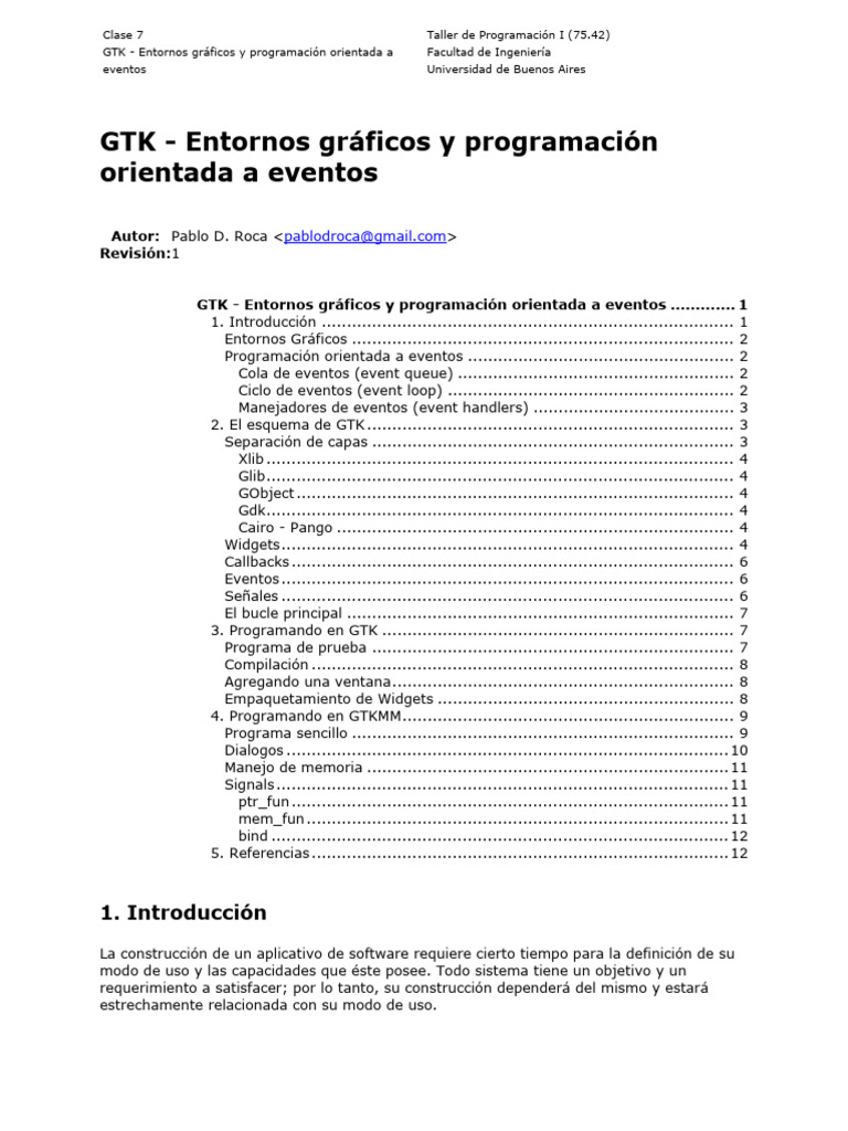 GTK+ y Programacion Orientada A Eventos | PDF | Interfaces gráficas de ...