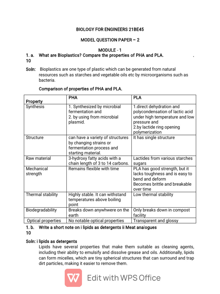 Biology For Engineers - Model Qp2 - Solutions | PDF | Electrocardiography | Medical Imaging