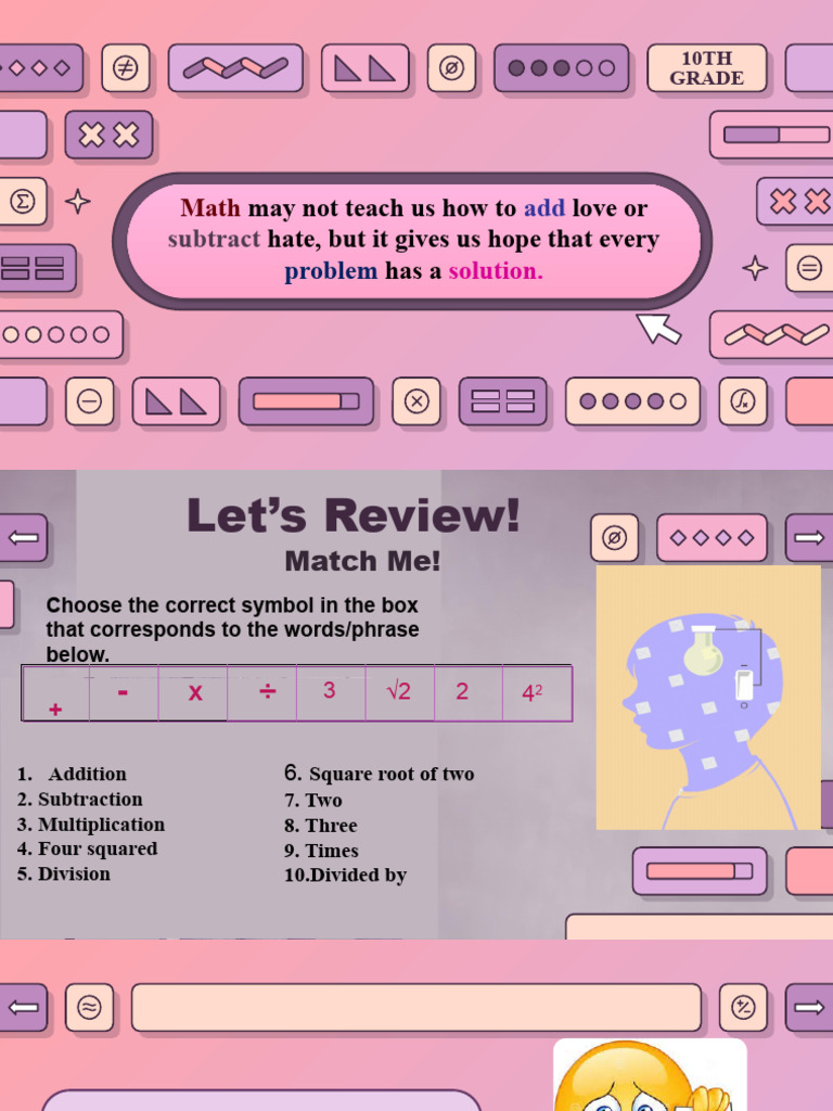 10th Grade Math: Expressions & Sentences | PDF | Numbers | Mathematics