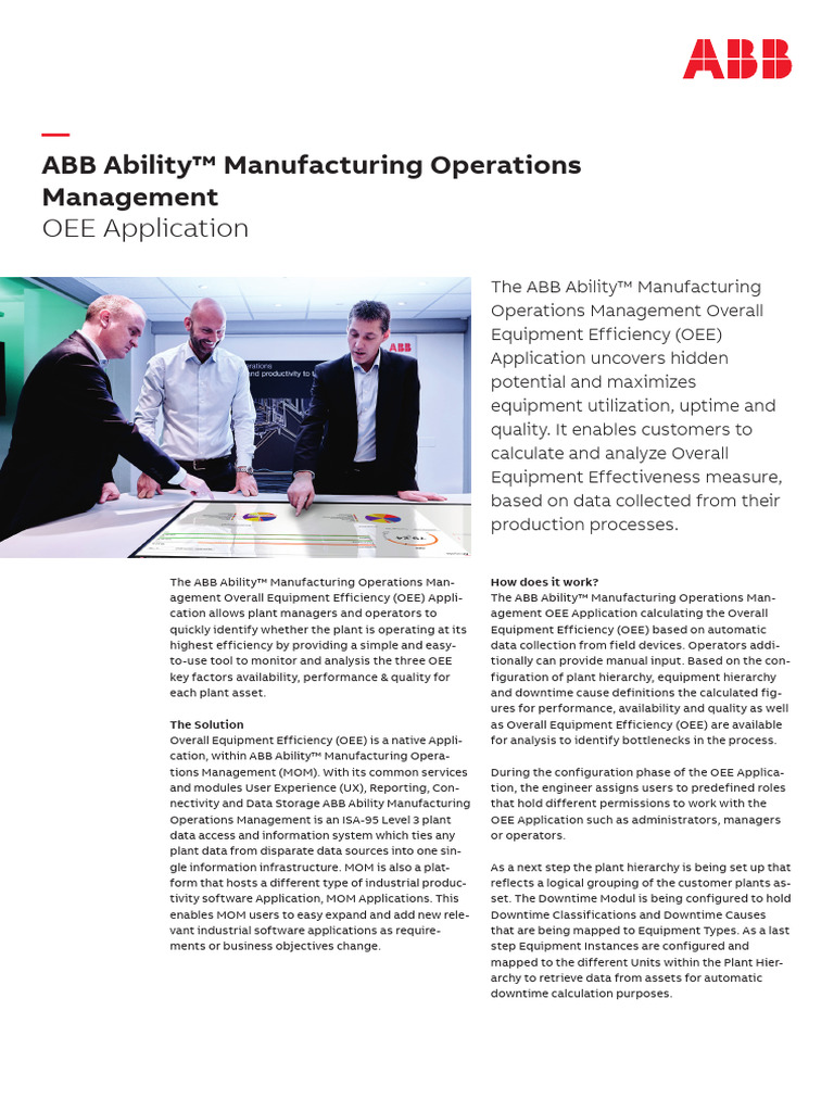 2PAA117735 - en - B - Overall Equipment Efficiency (OEE) - App | PDF ...