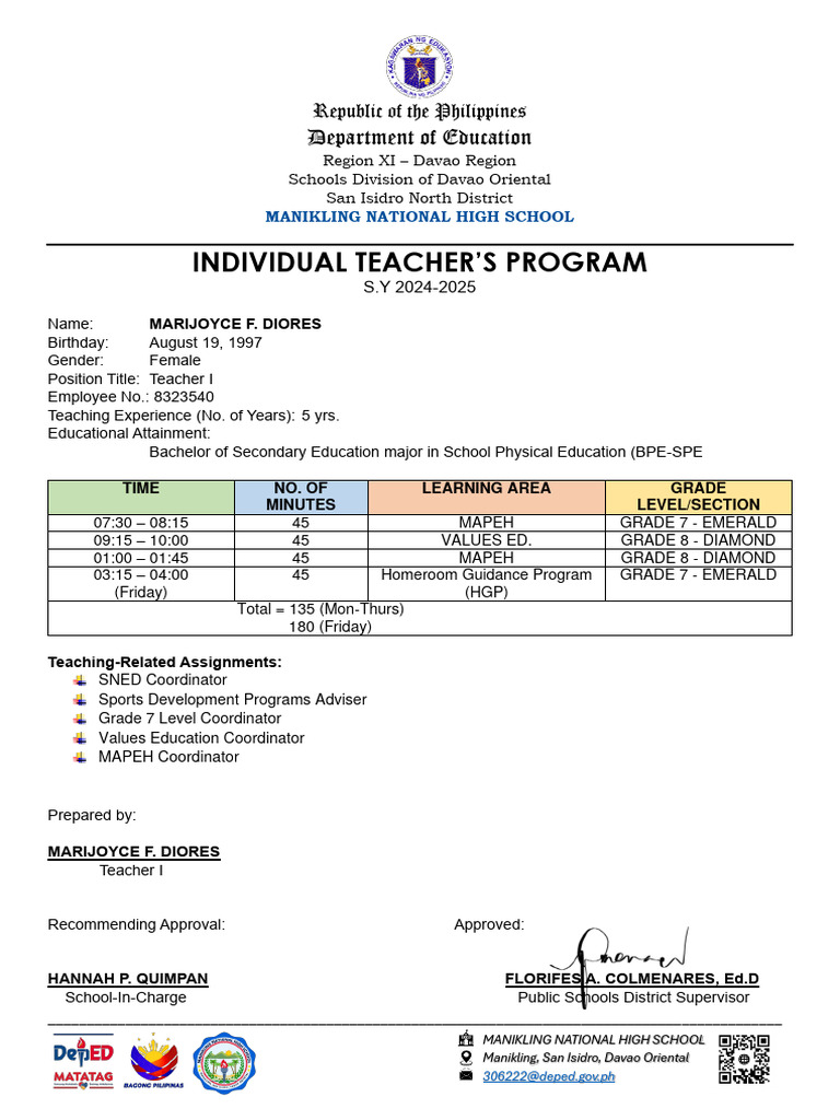 TEACHERS-PROGRAM | PDF | Teachers | Behavior Modification