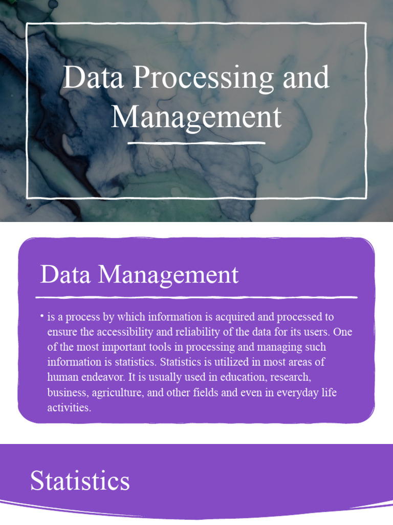 Week 10 Data Processing and Management | PDF | Statistics | Level Of ...