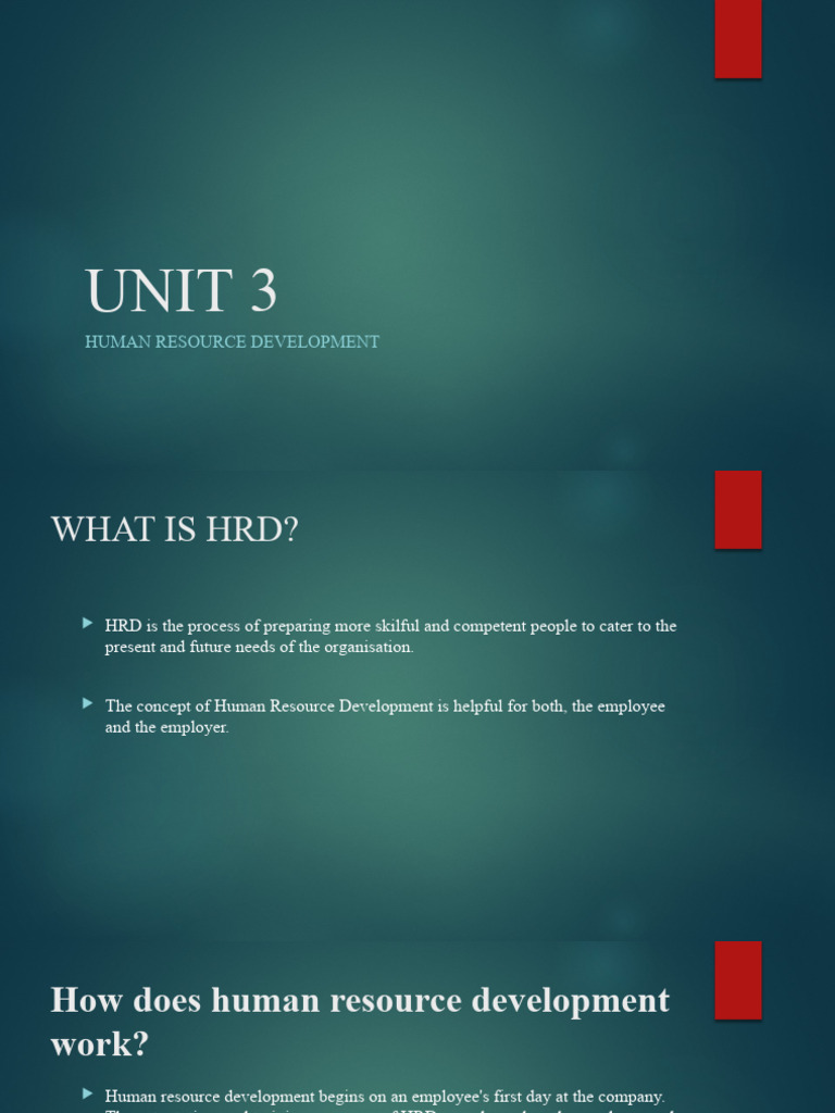 HRPD Unit 3 | PDF | Performance Appraisal | Organizational Culture