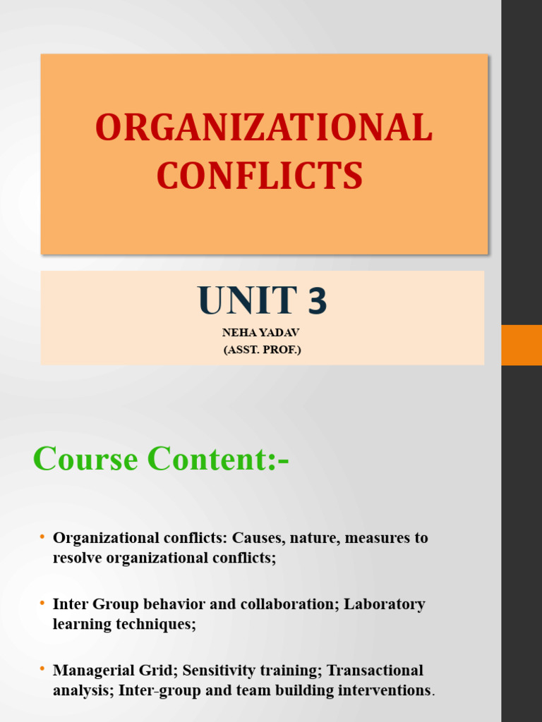 Od Unit 3 Pdf Psychology Social Psychology