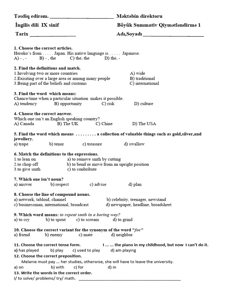 Grade 9 BSQ 1 | PDF | Linguistics | Language Families