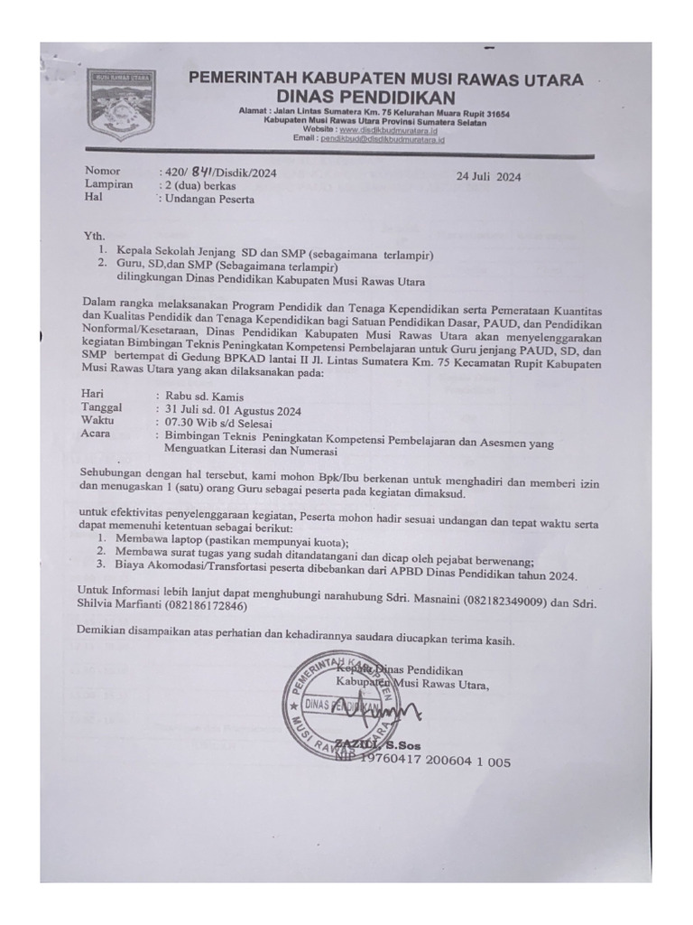 Undangan Peserta | PDF