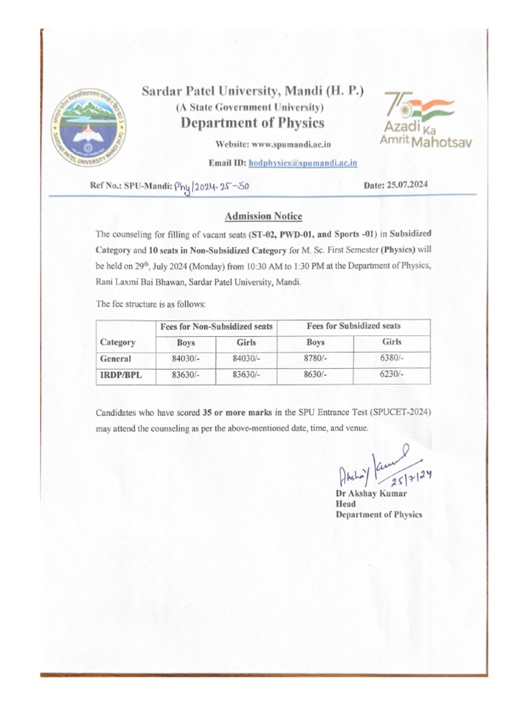 Sardar Patel University | PDF