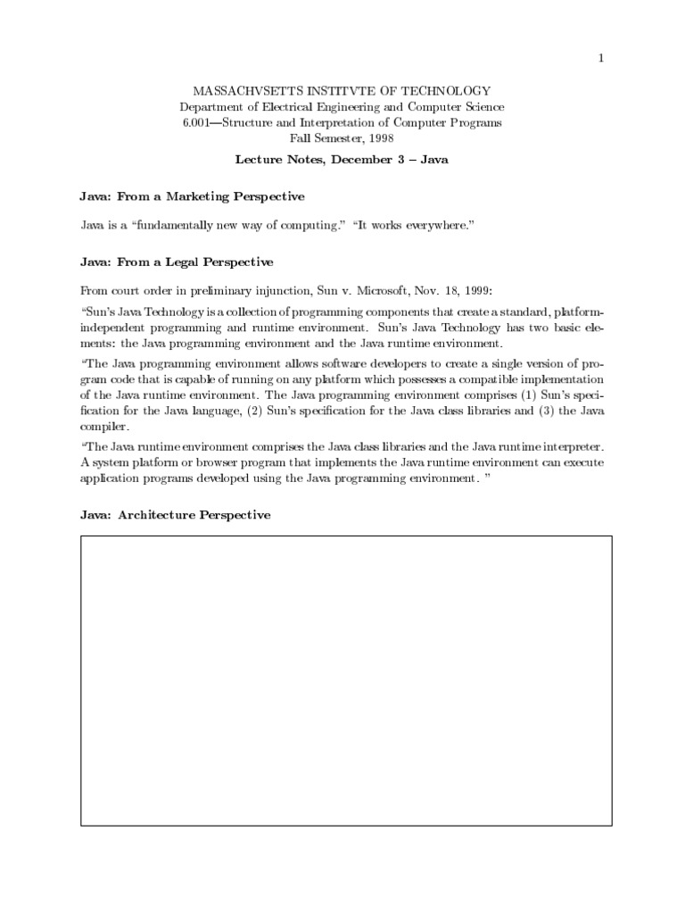 Java Handout Pdf Class Computer Programming Java Programming Language 3987