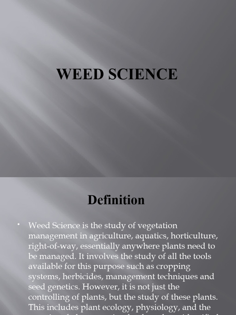 Weed science | PDF | Weed | Biology