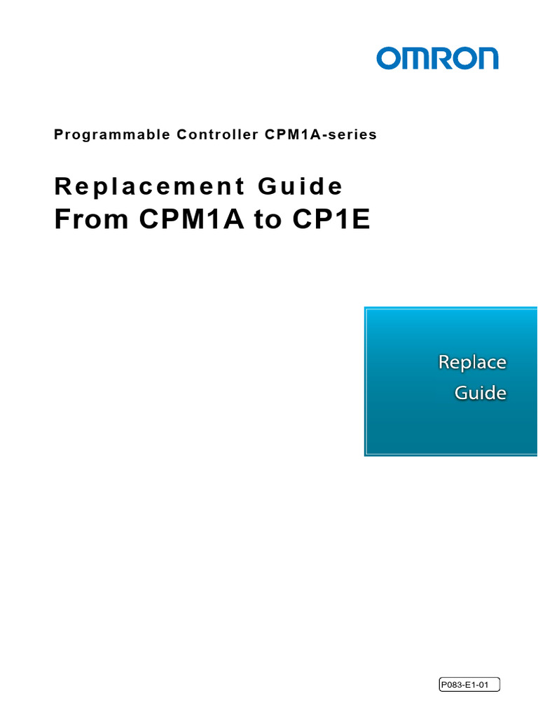 CPM1A To CP1E Replacement Guide | PDF | Input/Output | Programmable Logic Controller