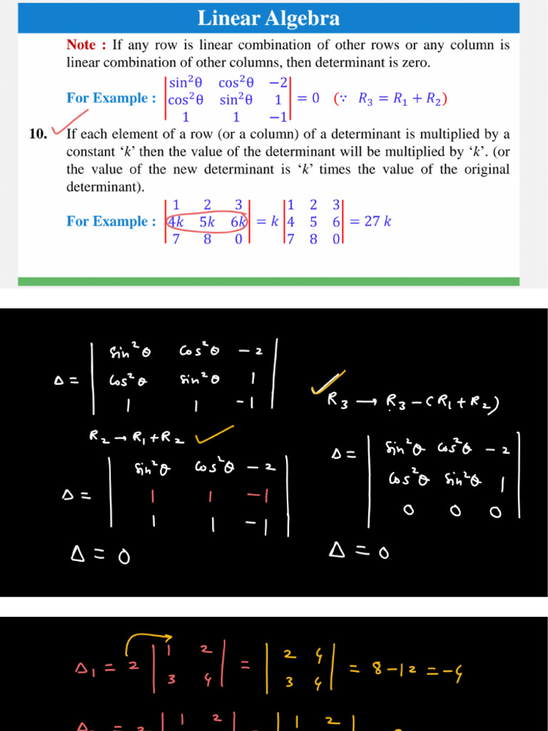 L05 Engineering Mathematics Determinant (Part 02) | PDF