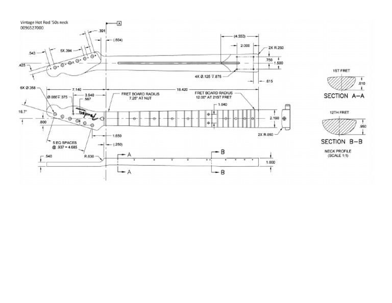 Telecaster Neck Measurements | PDF