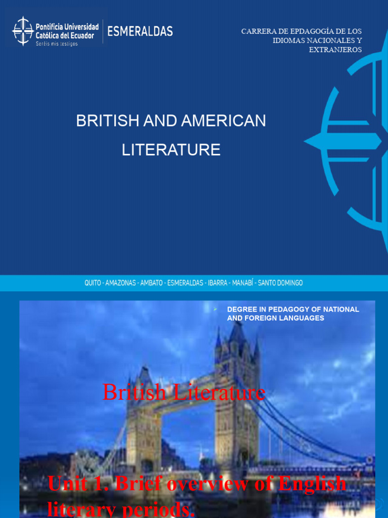 British Literature Overview for Pedagogy | PDF | Beowulf | English Language