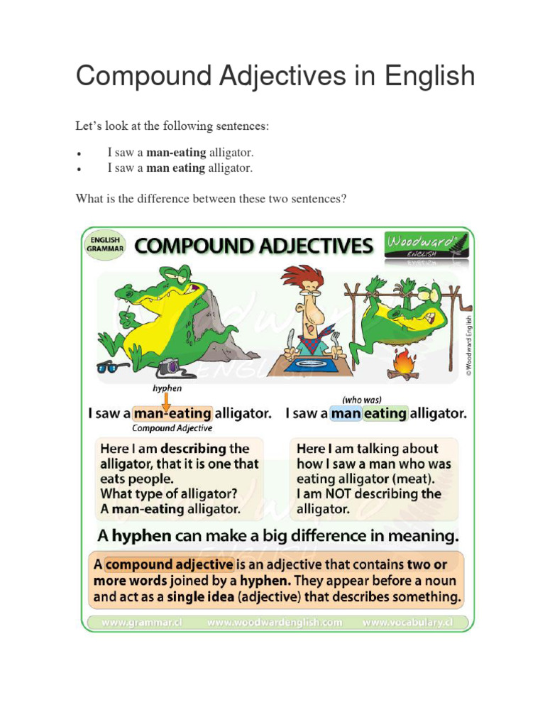Compound Adjectives in English | PDF | Adjective | Morphology