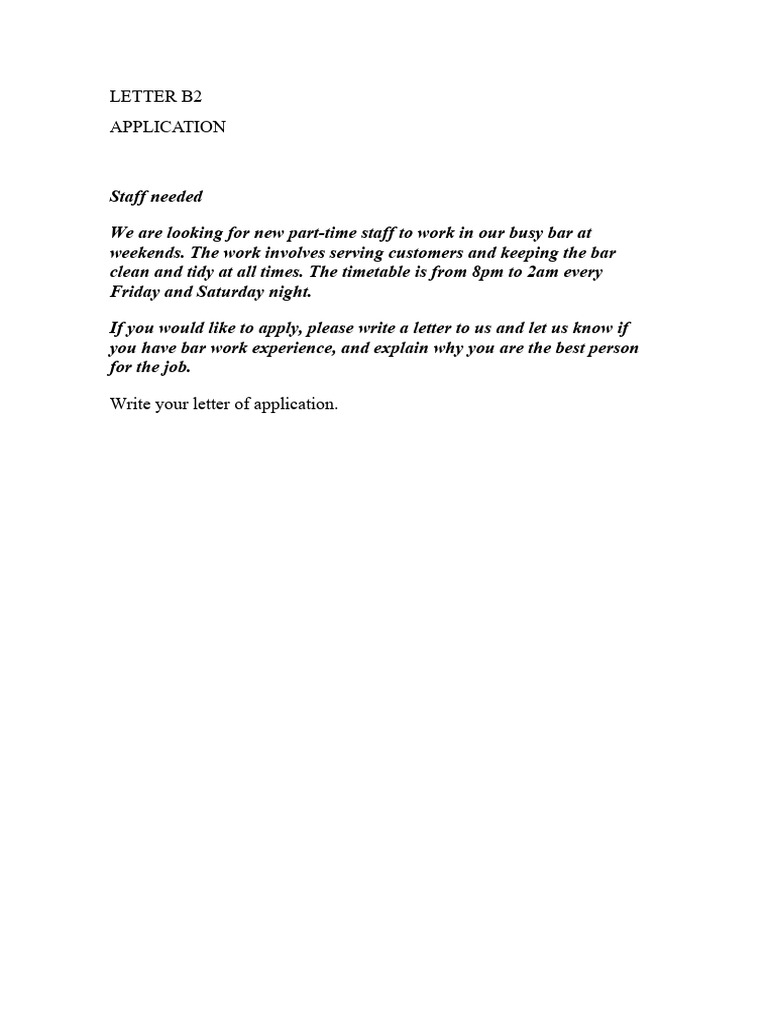 Letter b2- Sample | PDF