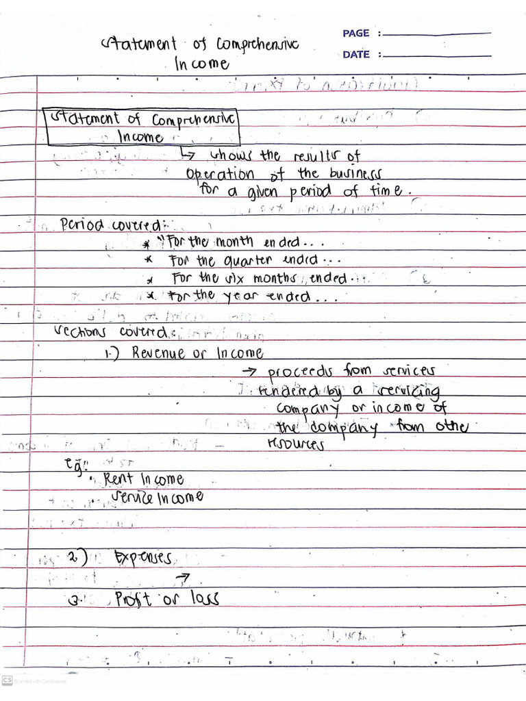 Statement of Comprehensive Income - Summary | PDF
