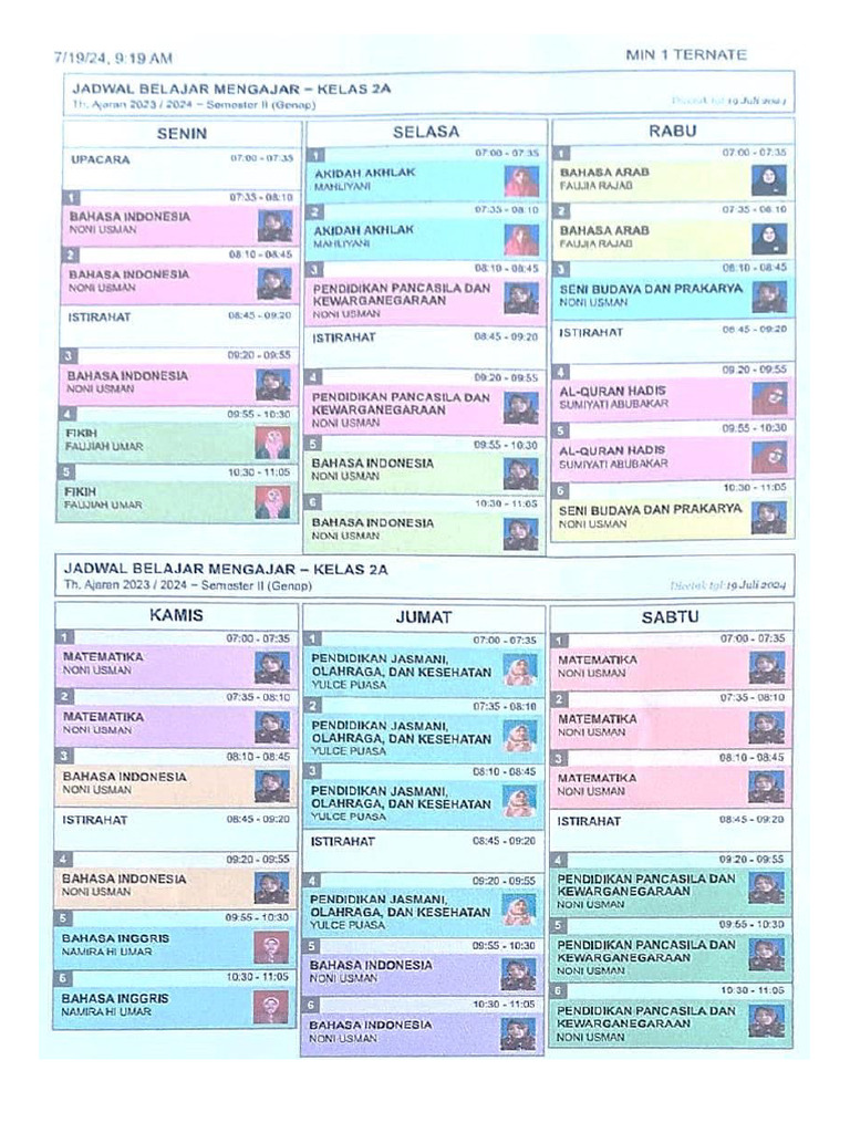 Jadwal | PDF