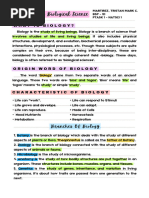 Class 9 Biology Chapter 1 Notes | PDF