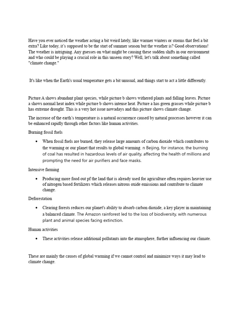 Have You Ever Noticed The Weather Acting A Bit Weird Lately | PDF ...