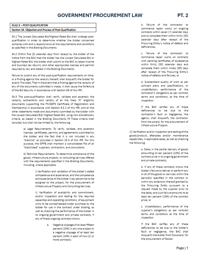 Government Procurement Law Pt.2 | PDF | Letter Of Credit | Procurement