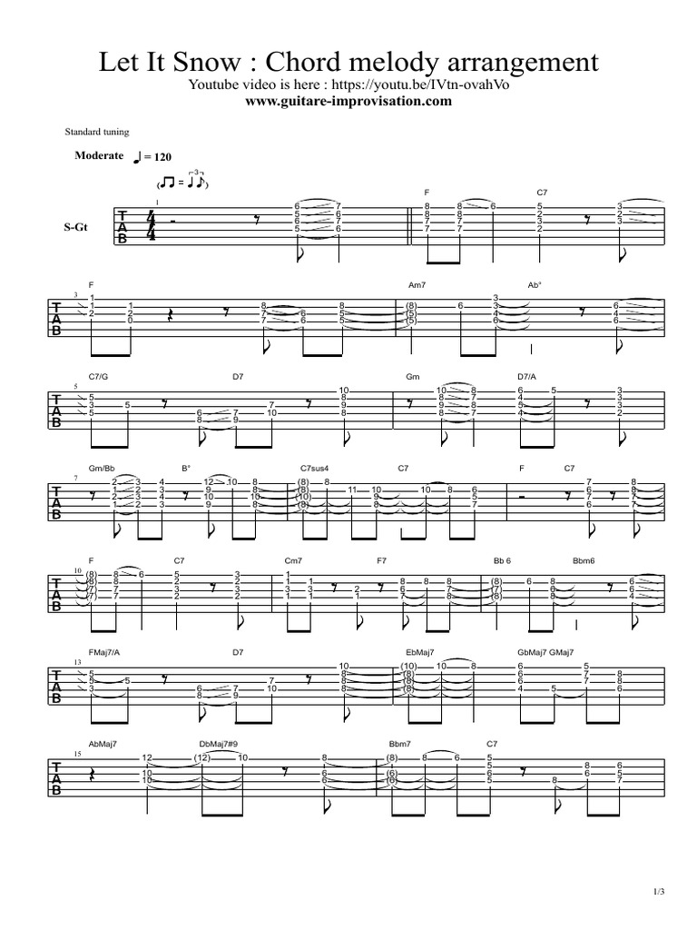 Let It Snow Chord Melody | PDF | Chess | Chess Openings