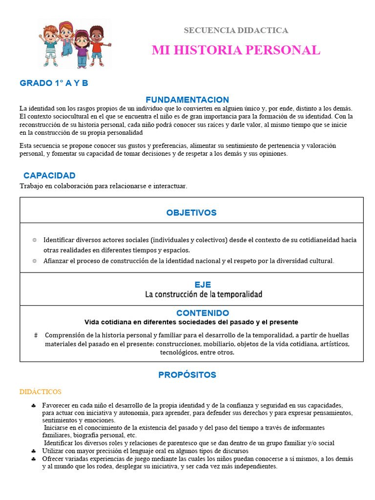 Secuencia Mi Identidad | PDF | Memoria
