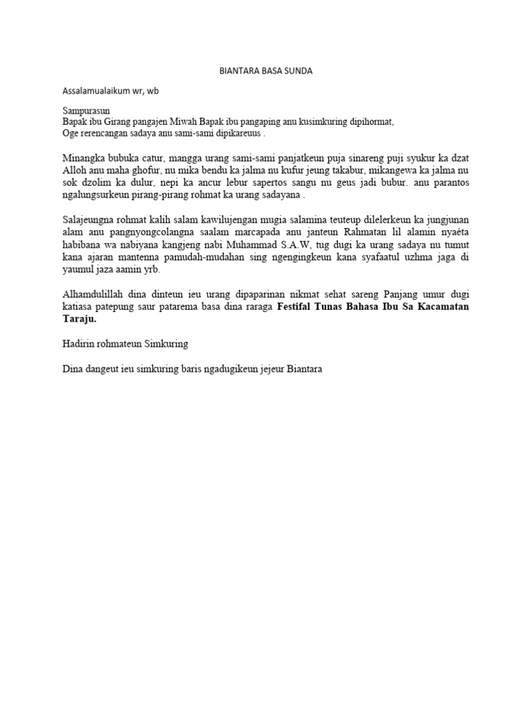 BIANTARA BASA SUNDA 2024 | PDF