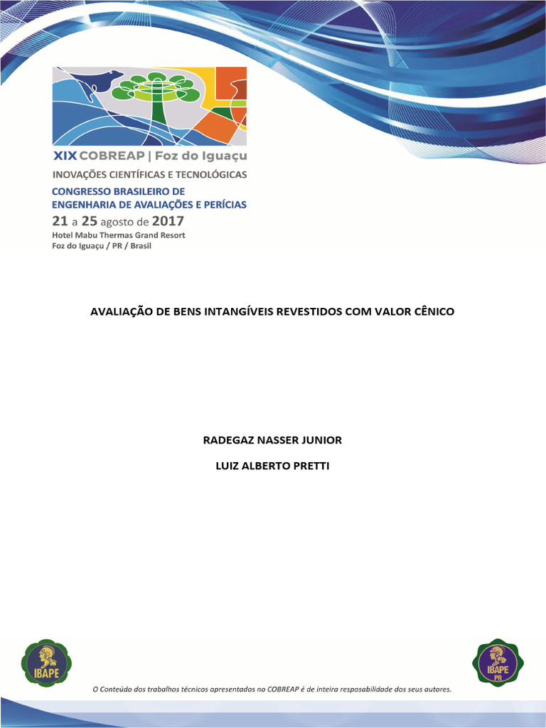 Valor Cenico - Avaliação de Bens Intangiveis | PDF | Economia | Mercado ... Valor Cenico - Avaliação de Bens Intangiveis | PDF | Economia | Mercado ...