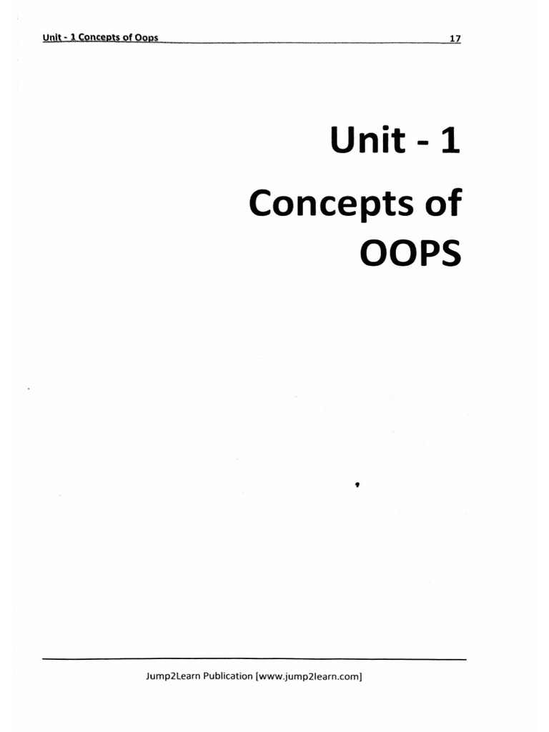 Oops ch-1 | PDF