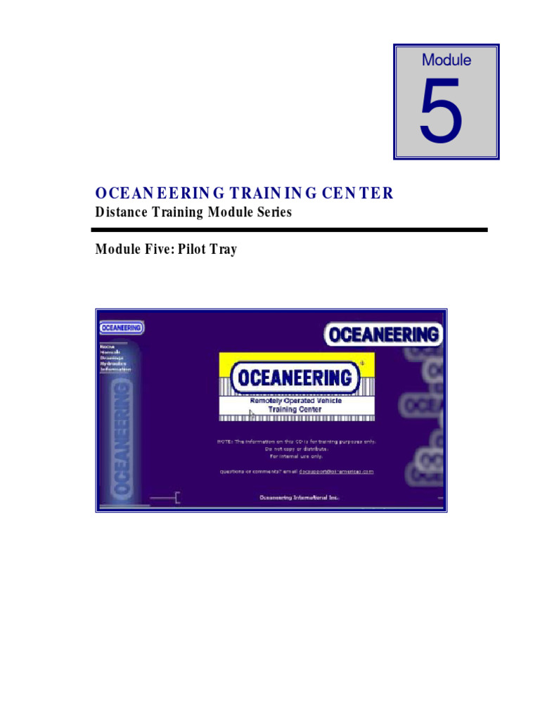 Oceaneering Pilot Tray Training Module | PDF | Relay | Switch