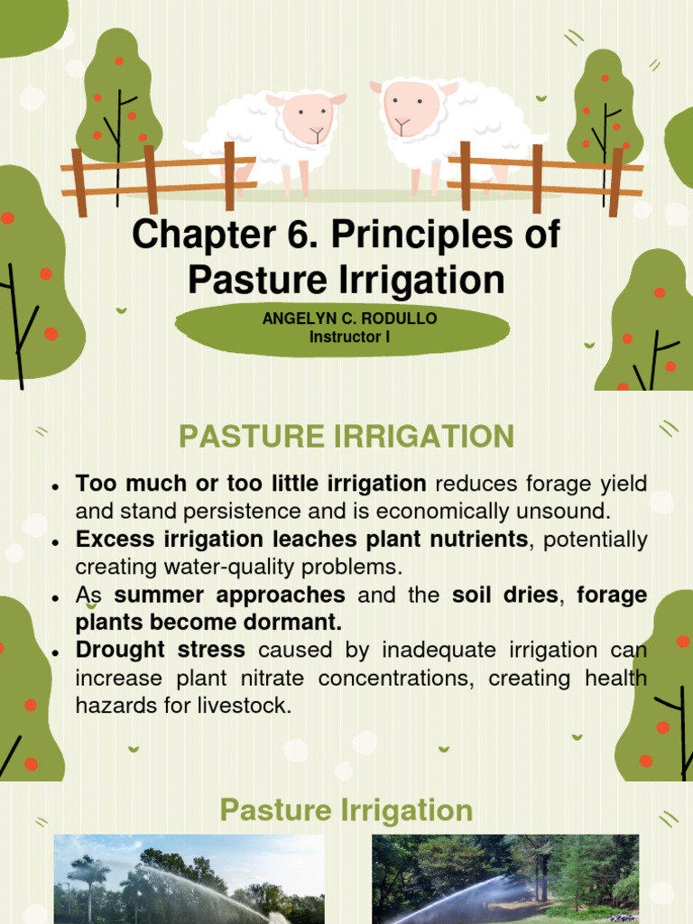 CHAPTER 6. Principles of Pasture Irrigation (Autosaved) | PDF ...