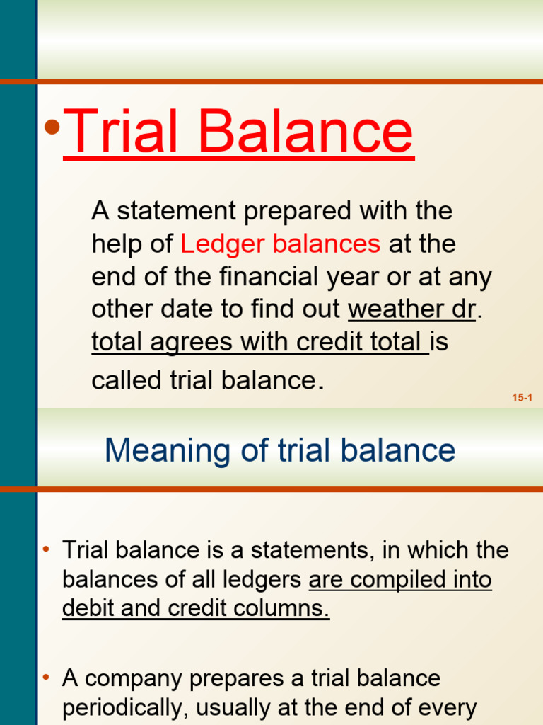 Trial Bal Complete | PDF | Debits And Credits | Business Economics