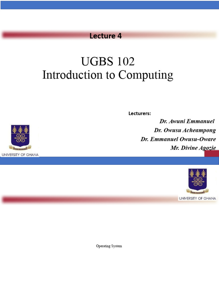 Lecture 4 Pdf Operating System Graphical User Interfaces