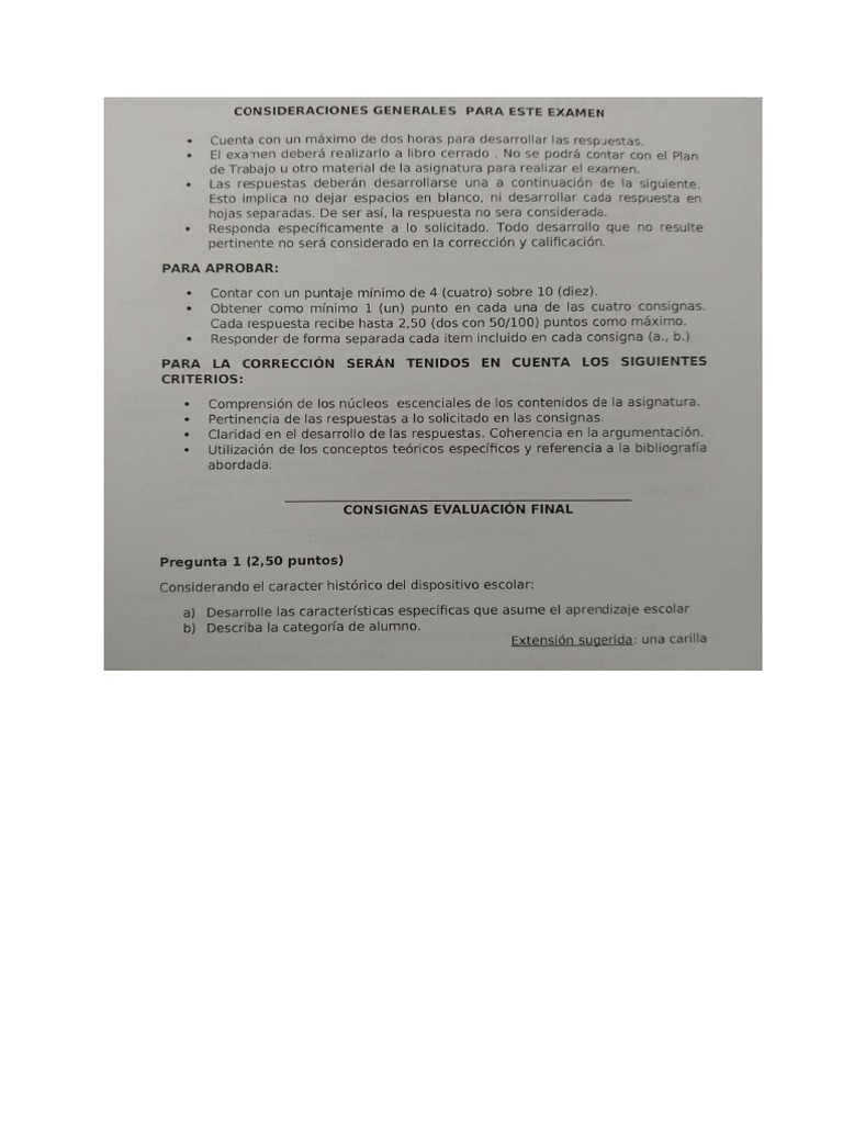 Modelo de Examen Final | PDF