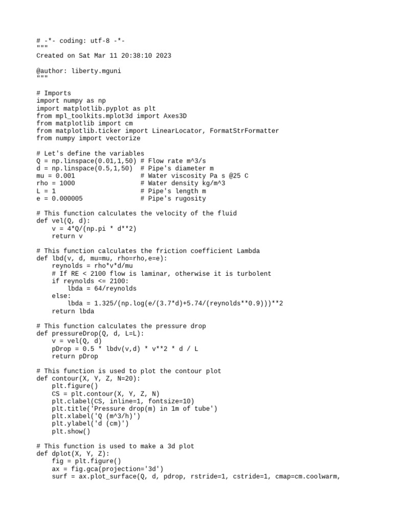 Frictional Losses | PDF | Teaching Methods & Materials