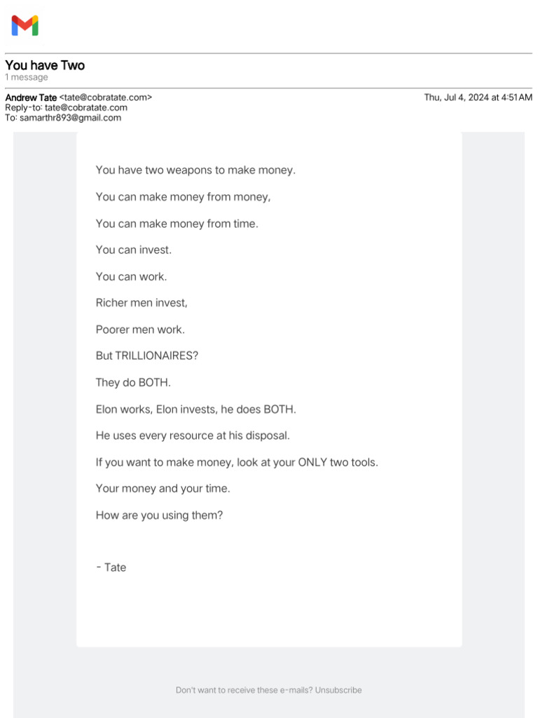 Gmail - You Have Two | PDF