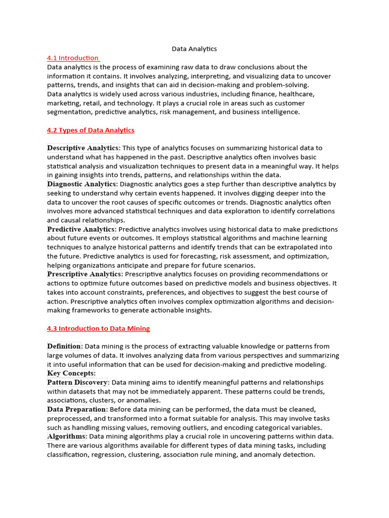 DADM Data Analytics | PDF | Analytics | Predictive Analytics