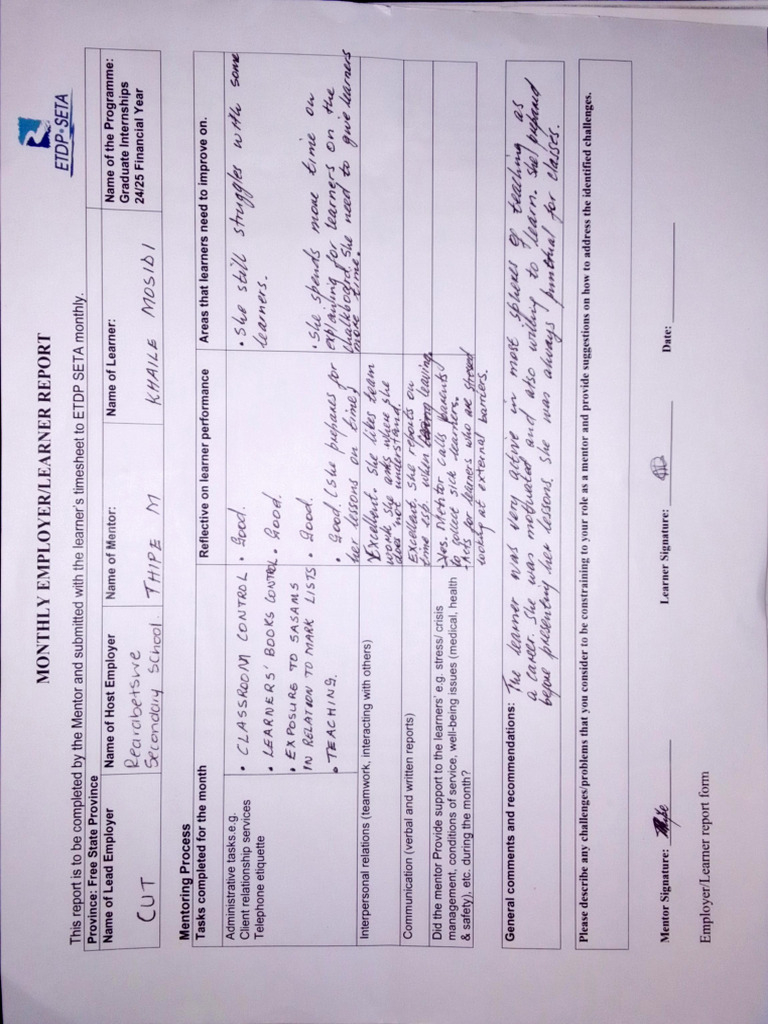 Learner Report | PDF | Learning | Teaching