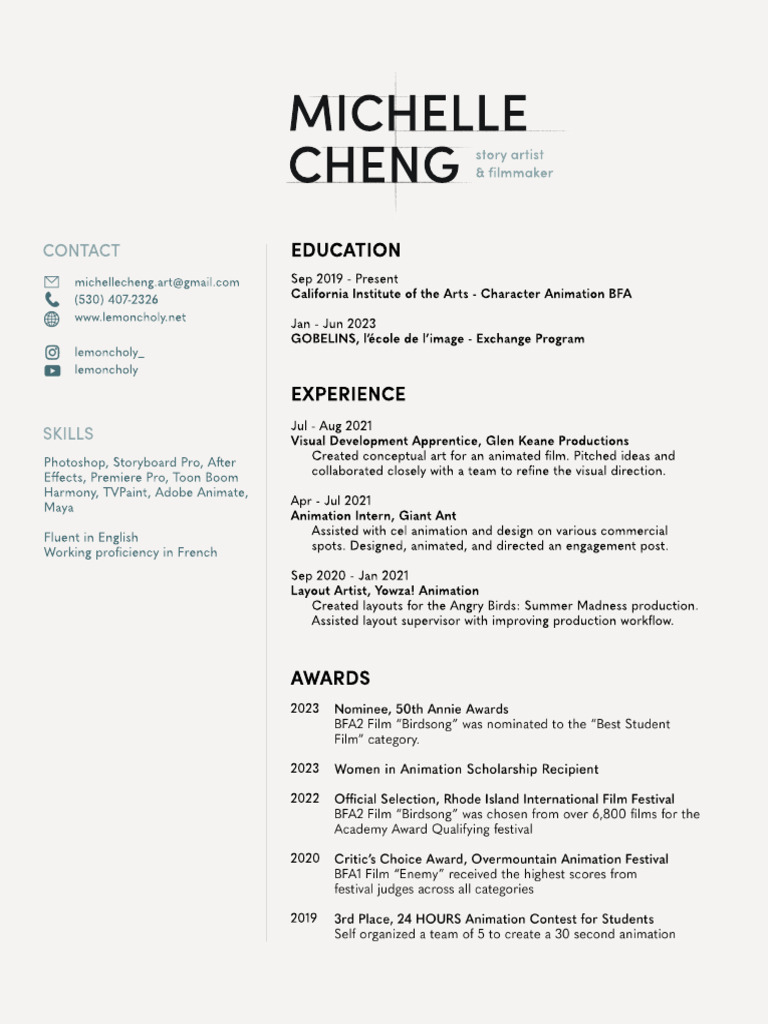 Cheng Michelle Resume | PDF