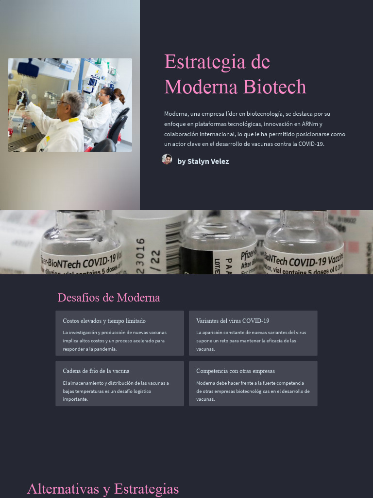 Estrategia y Desafíos de Moderna Biotech | PDF | Vacunas | Business