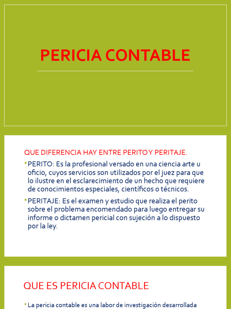 Pericia Contable | PDF | Testigo experto