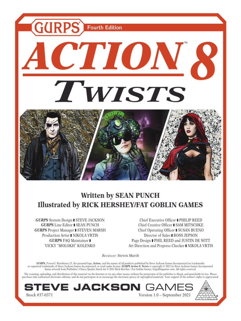 GURPS Action 8 Twists | PDF | Cost Of Living | Organized Crime