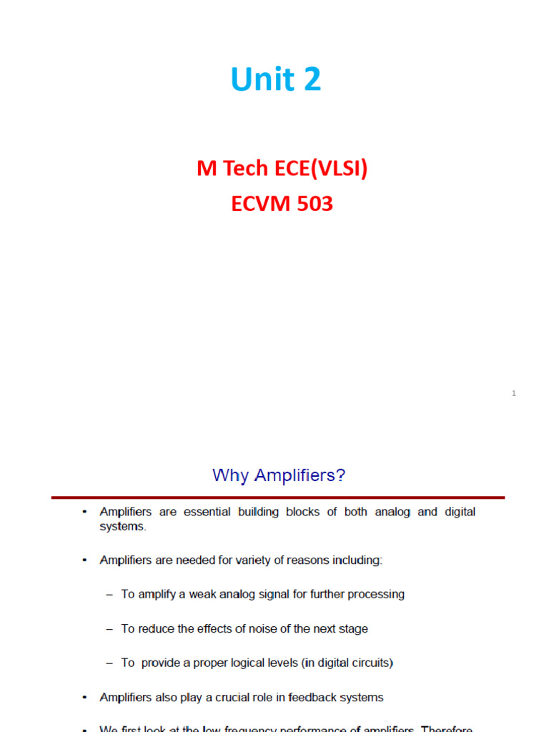 Unit 2 | PDF | Amplifier | Field Effect Transistor