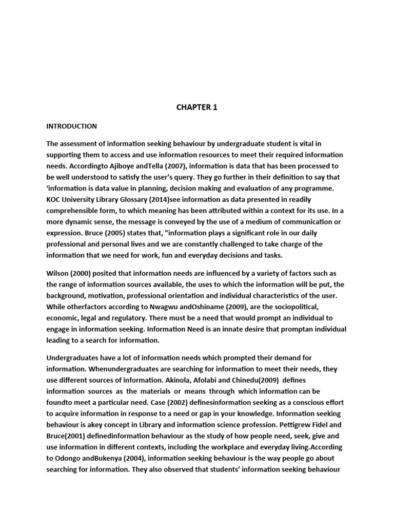 Chapter 1 | PDF | Information | Behavior