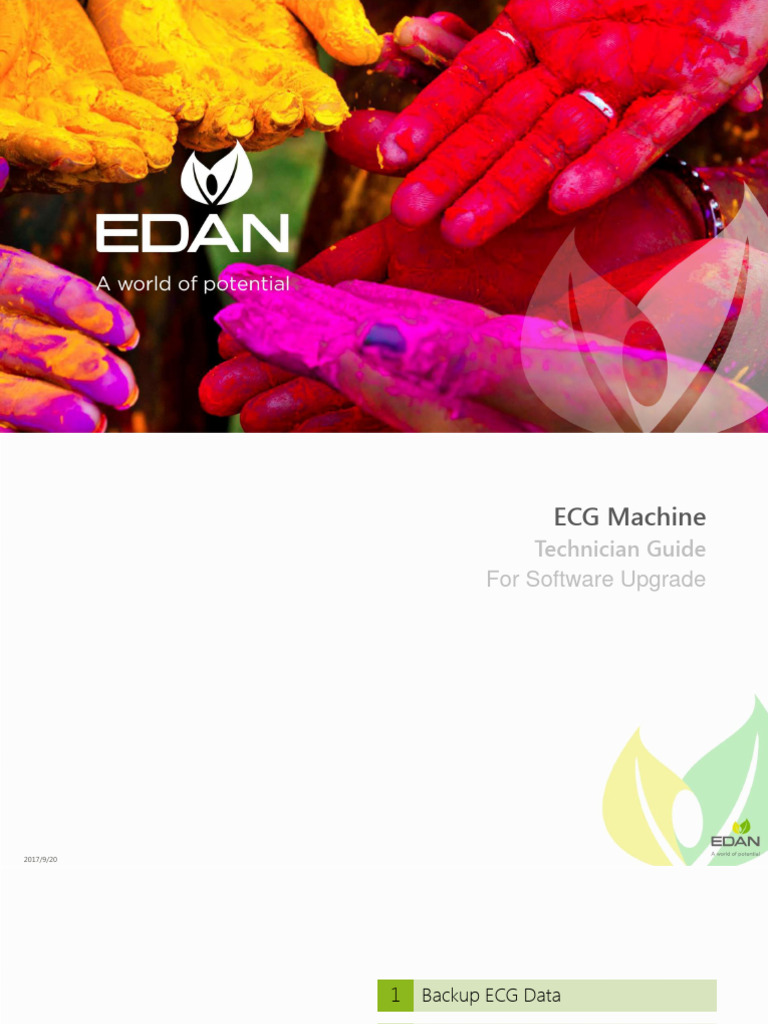 ECG Technician Guide for Software Upgrade——SE-3 - EDAN | PDF | Backup | Computer File