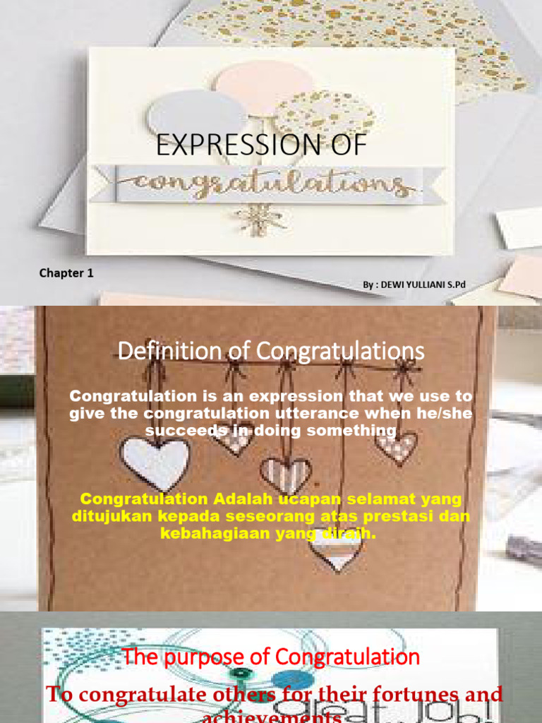 Expression of Congratulations | PDF