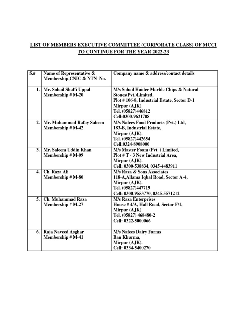 EC Members to Continue for the Year 2022 23. | PDF