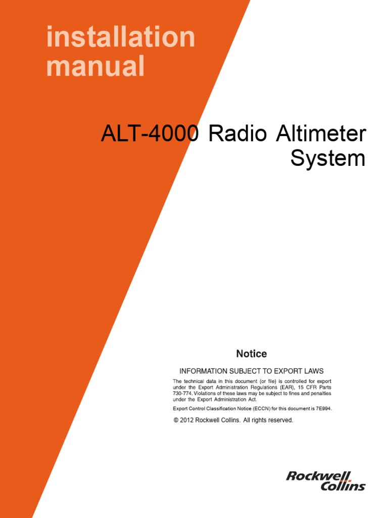 Alt-4000 Im Ra | PDF | Avionics | Hertz