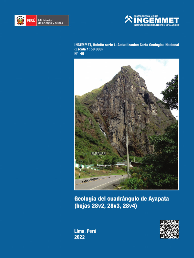 Geología del cuadrángulo de Ayapata | PDF | Roca (geología) | Formación ...