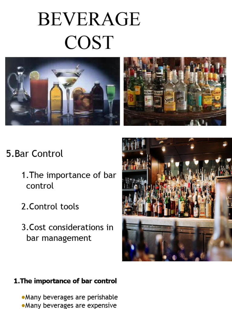 Beverage Cost | PDF | Drink | Inventory
